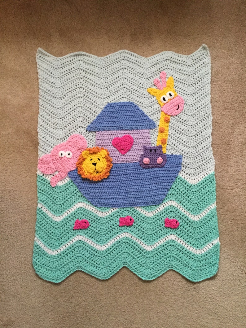 Adorable Noah's Ark Ripple Baby Blanket Throw Giraffe - Etsy
