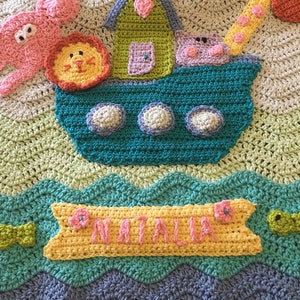 Adorable Noah's Ark Ripple Baby Blanket Throw for Baby Girl - Giraffe ...