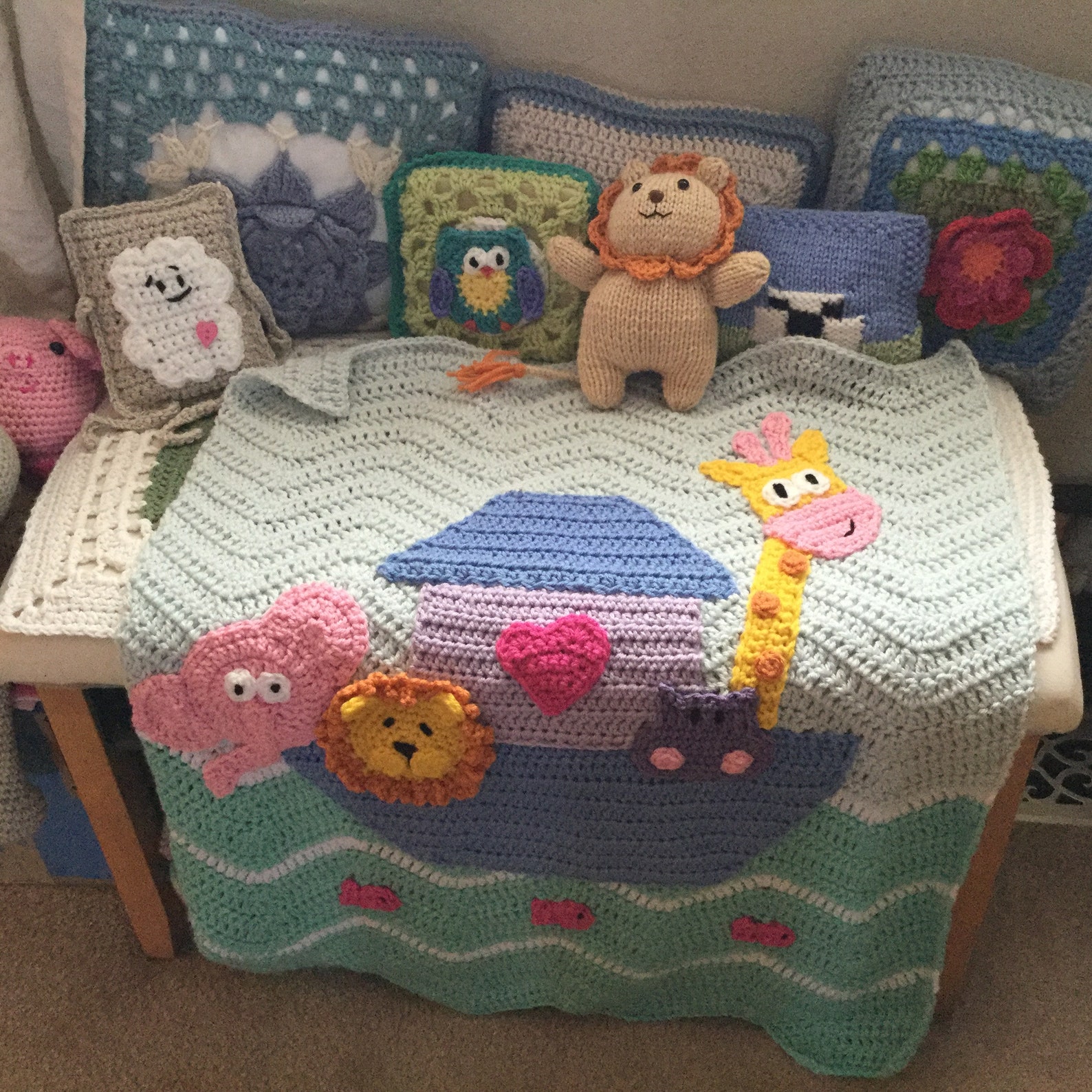 Adorable Noah's Ark Ripple Baby Blanket Throw Giraffe - Etsy