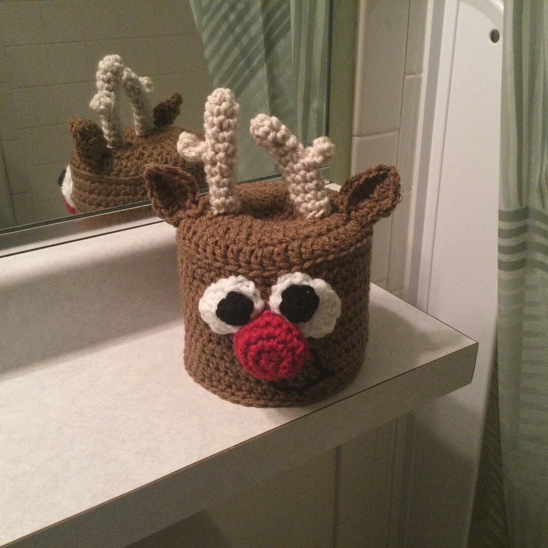 Merry Christmas! Adorable Rudolph Reindeer Toilet Paper Roll Cover - Etsy
