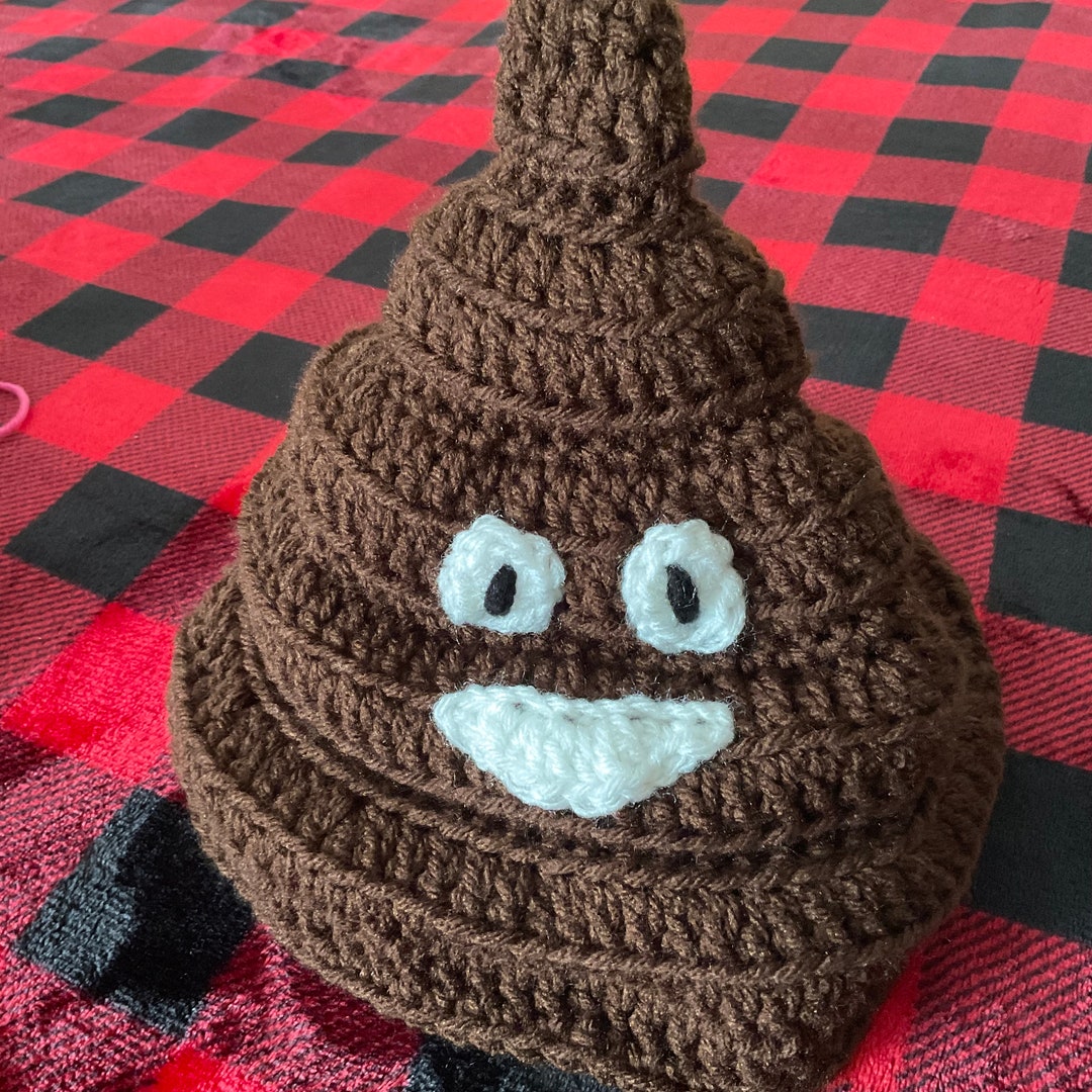 Crochet Poop Emoji Hat - Etsy