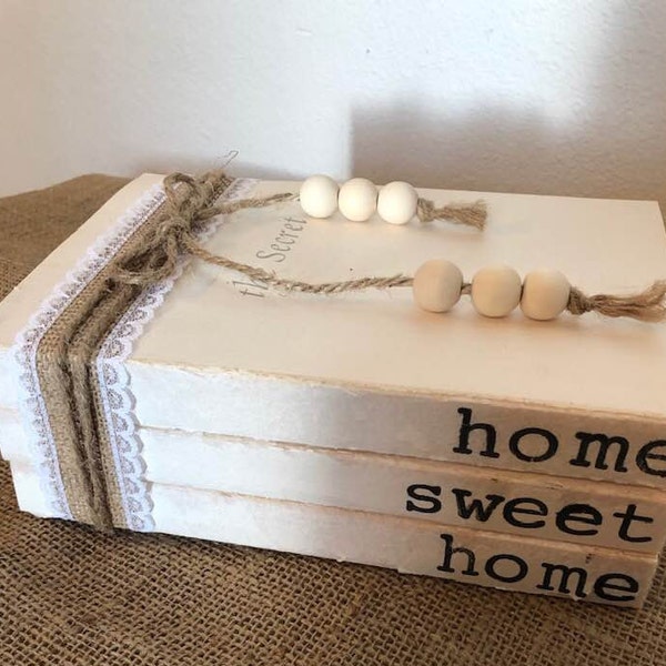 Stamped Book Stack - Etsy