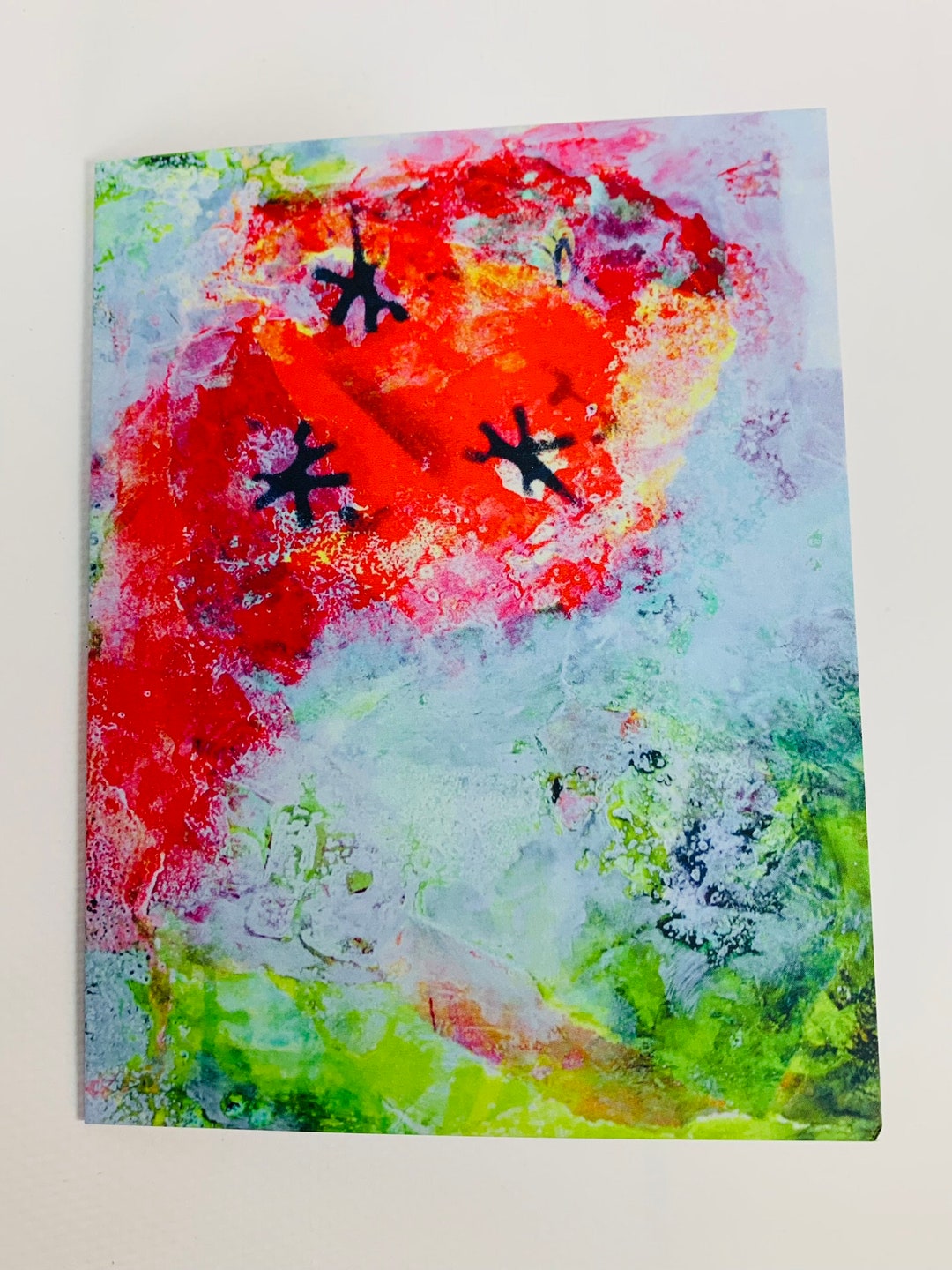 Original Artwork Note Card Prints From Mixed Media Artwork - Etsy