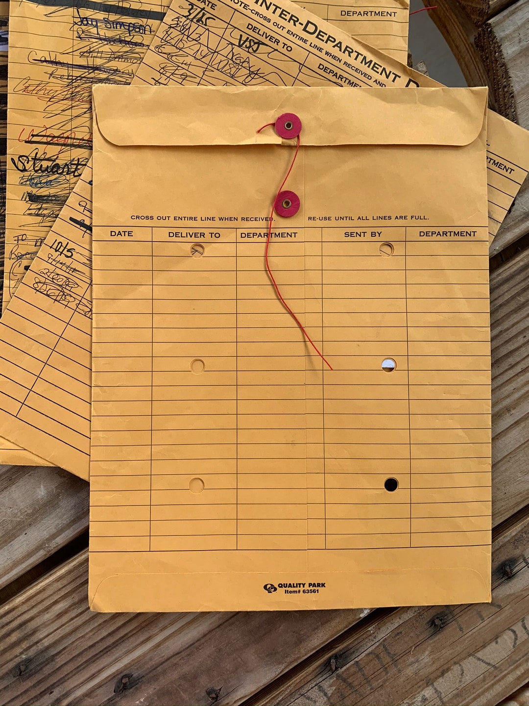 Collage Pack of 3 Used Inter-office/inter-department Envelopes for ...