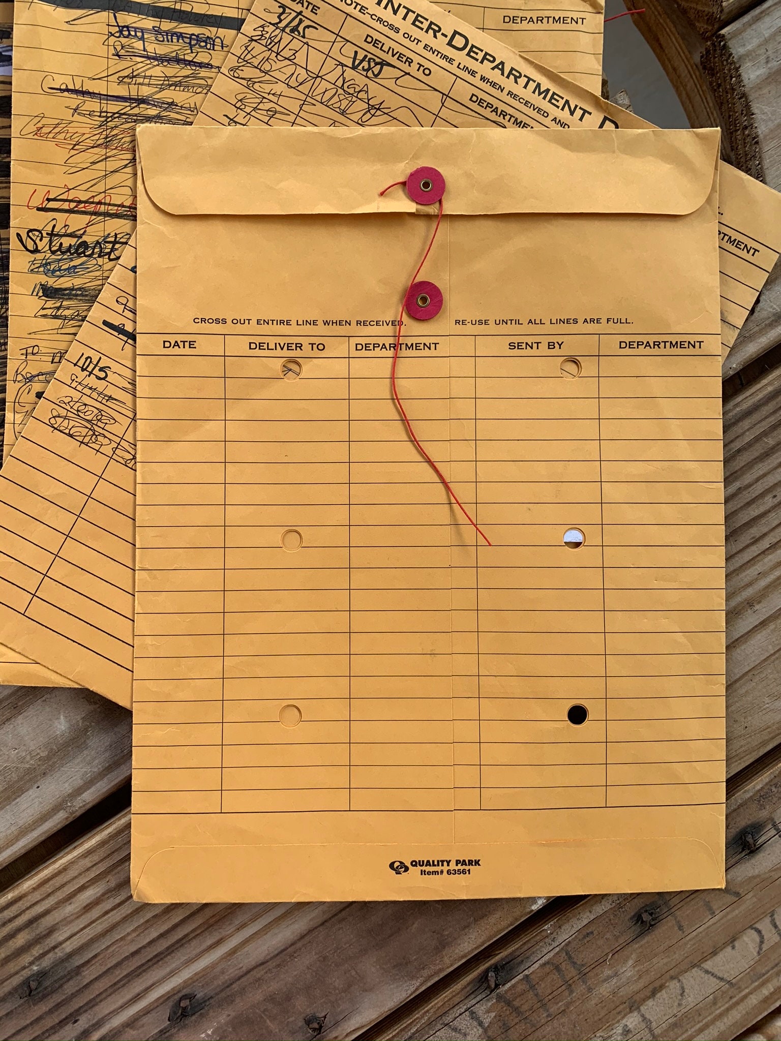 Collage Pack of 3 Used Inter-office/inter-department Envelopes for ...