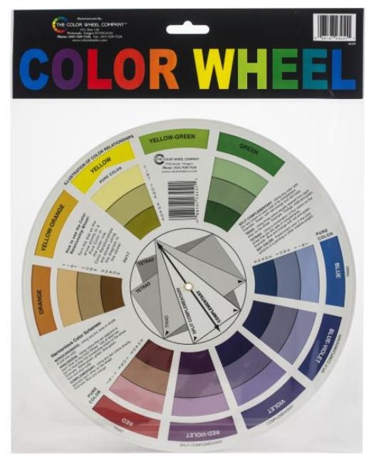 Large 9 1/4 Artist's Mixing Guide Color Wheel Value, Grey Scale ...