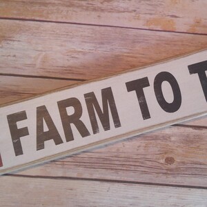 Farm to Table Wood Sign, Farmhouse Wall Decor, Rustic Wood Signs ...