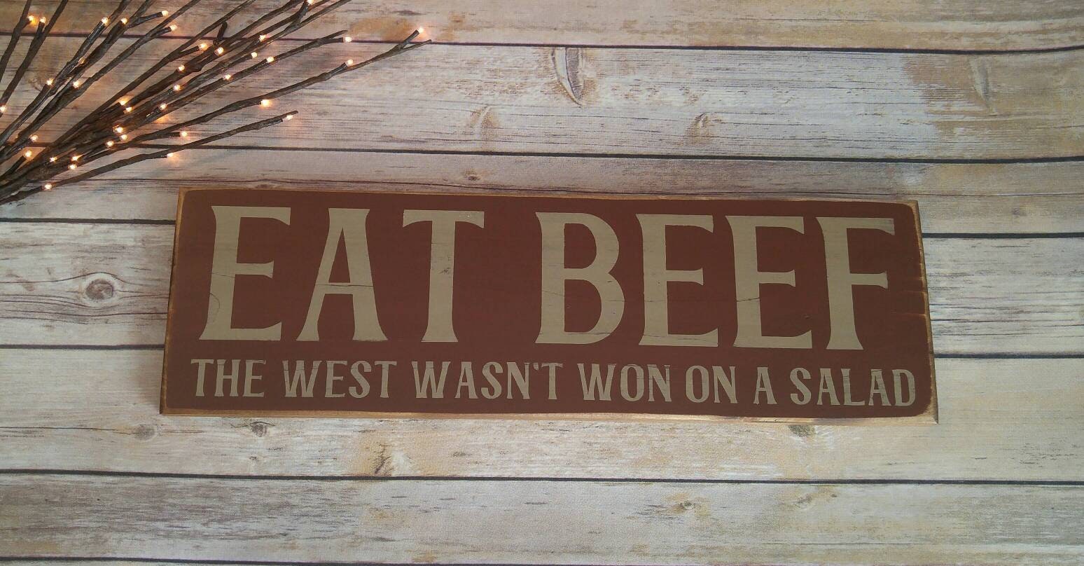 Eat Beef Sign Cattle Sign Rustic Rancher Sign Gift for Dad - Etsy Israel