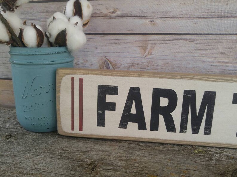 Farm to Table Wood Sign Farmhouse Wall Decor Rustic Wood | Etsy