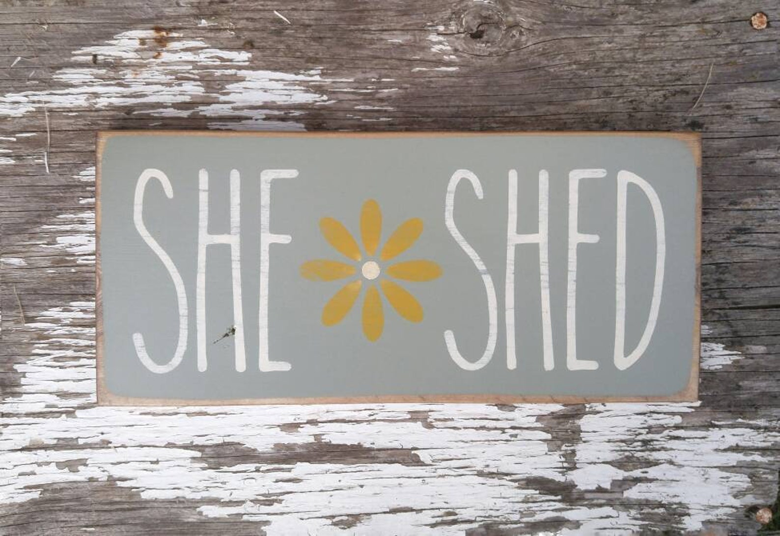 She Shed Sign Flower Garden Shed Signs Rustic Wood Yard Art | Etsy