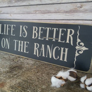Life is Better on the Ranch, Rustic Ranch Sign, Rancher Gift, Western ...