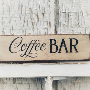 Small Coffee Bar Sign, Fancy Coffee Bar Wall Decor, Rustic Farmhouse ...