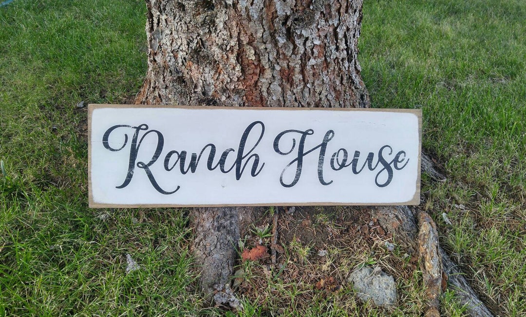 Ranch House Wood Sign, Rustic Western Home Wall Decor, Rancher Gifts ...