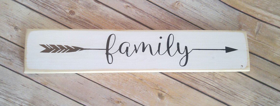 Rustic Arrow Sign Wooden Arrow Decor Family Arrow Sign | Etsy
