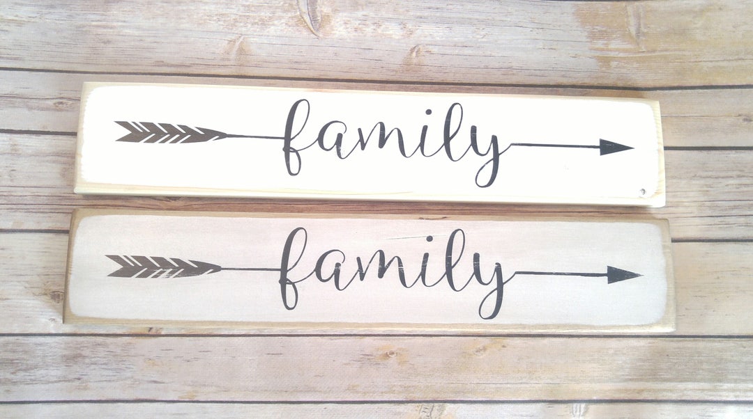Rustic Arrow Sign, Wooden Arrow Decor, Family Arrow Sign, Farmhouse ...