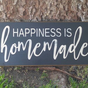 Happiness is Homemade Sign, Rustic Kitchen Wall Sign, Happy Home Sign ...