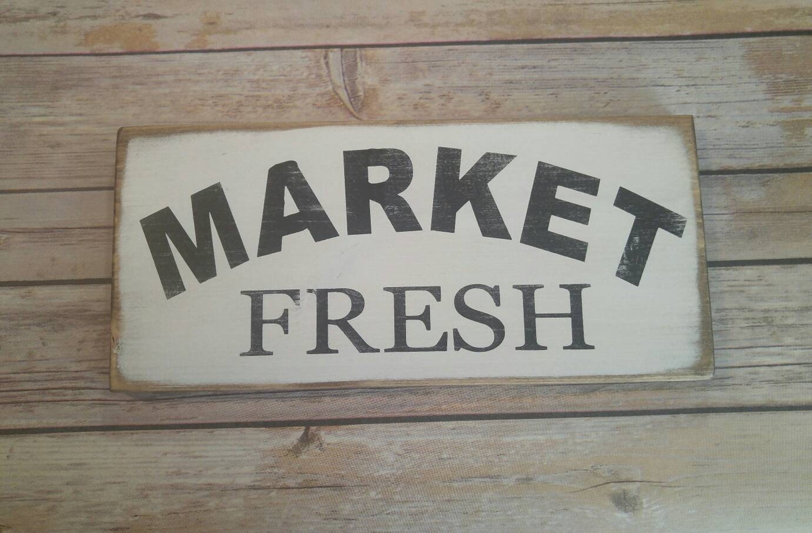 Market Fresh Sign Fresh Produce Wood Sign Rustic Kitchen | Etsy