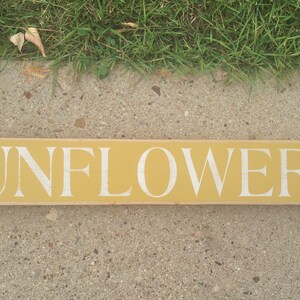 Sunflowers Sign, Primitive Sunflower Sign, Flower Garden Decor, Wooden ...