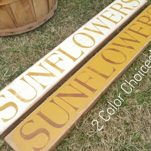 Sunflowers Sign, Primitive Sunflower Sign, Flower Garden Decor, Wooden ...