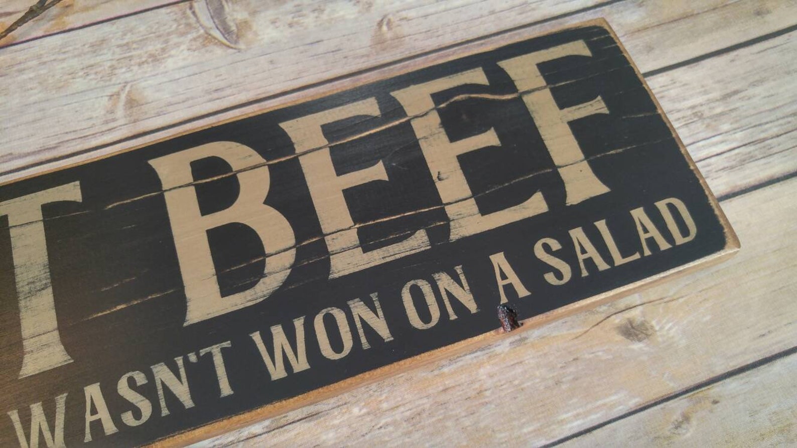 Eat Beef Sign Cattle Sign Rustic Rancher Sign Gift for Dad - Etsy