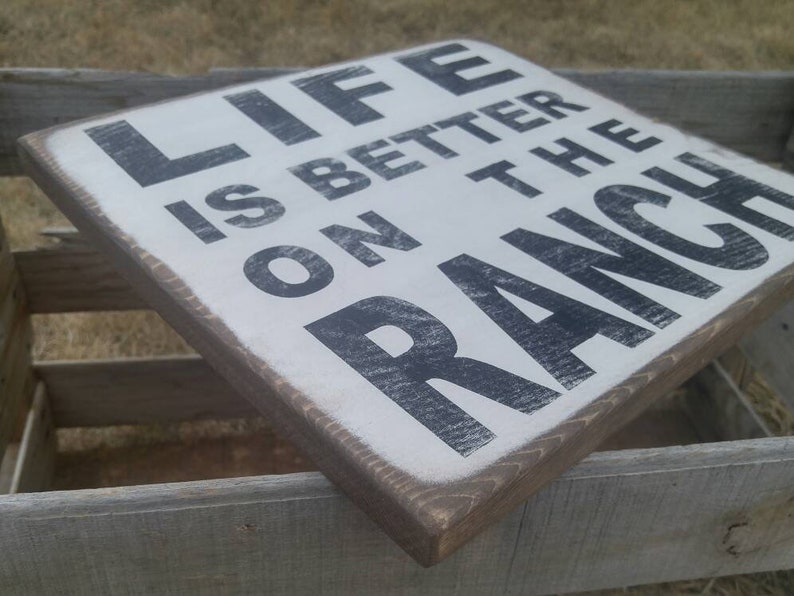 Life is Better on the Ranch Rustic Ranch Sign Western Home | Etsy