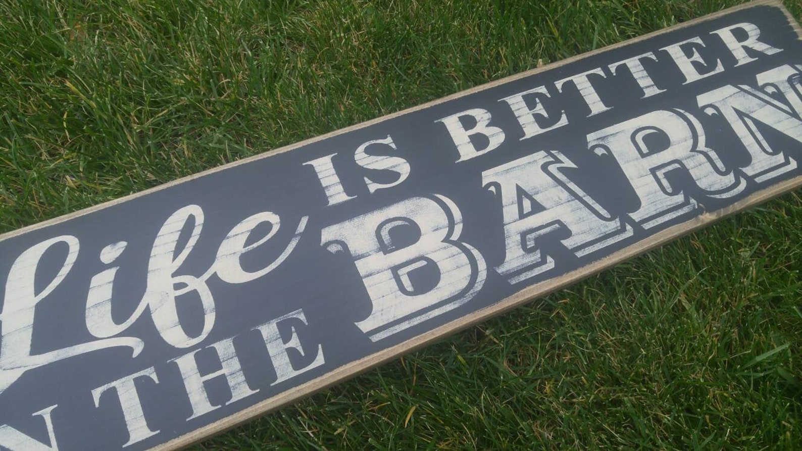 Life is Better in the Barn Sign Rustic Wood Farm Sign Gifts - Etsy