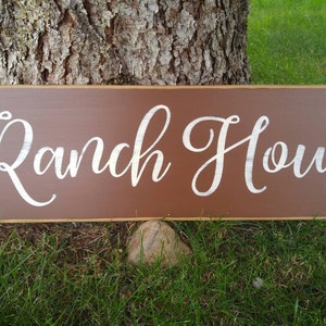 Ranch House Wood Sign, Rustic Western Home Wall Decor, Rancher Gifts ...