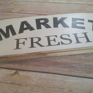 Market Fresh Sign Fresh Produce Wood Sign Rustic Kitchen Decor ...