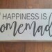 Happiness is Homemade Sign, Rustic Kitchen Wall Sign, Happy Home Sign ...