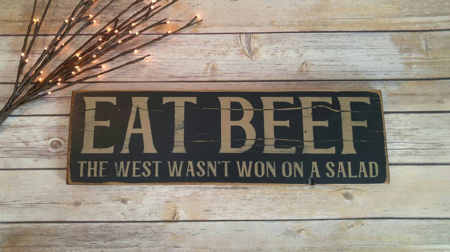 Eat Beef Sign Cattle Sign Rustic Rancher Sign Gift for Dad - Etsy Israel