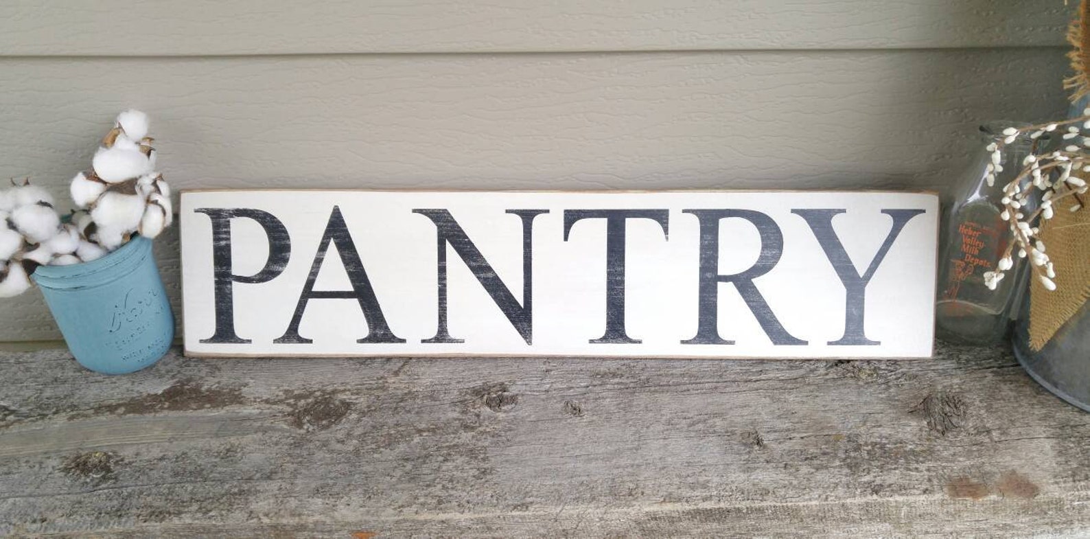 Wood Pantry Sign, Farmhouse Kitchen Sign, Rustic Kitchen Pantry Sign ...