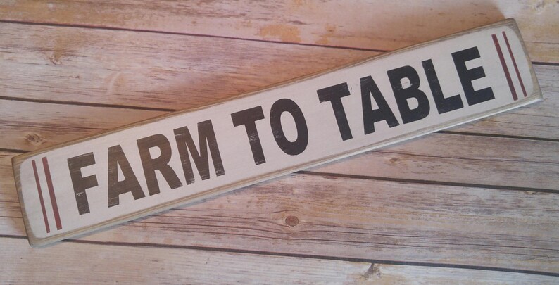 Farm to Table Wood Sign Farmhouse Wall Decor Rustic Wood | Etsy