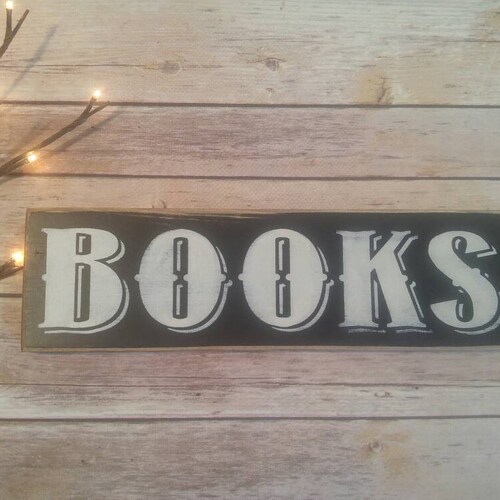 Mini BOOKS Sign Bookworm Gift Bookshelf Decor Home Library - Etsy