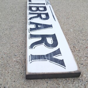 The Library Wood Sign, Library Wall Decor, Book Lover Gifts, Bookworm ...