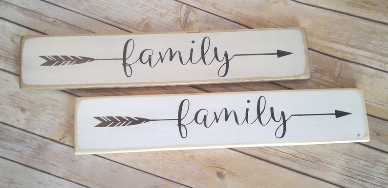 Rustic Arrow Sign Wooden Arrow Decor Family Arrow Sign | Etsy