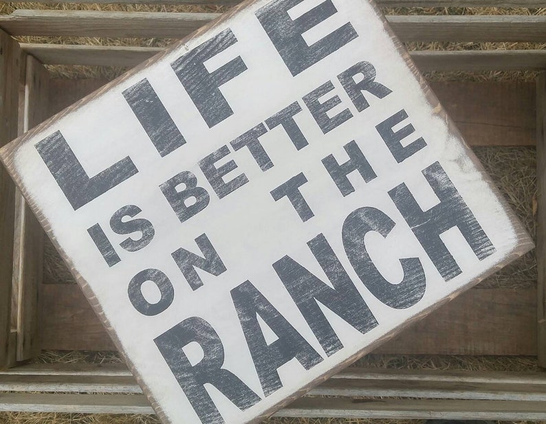 Life is Better on the Ranch Rustic Ranch Sign Western Home | Etsy