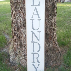 Vertical Laundry Room Sign, Rustic Laundry Room Decor, Farmhouse Wall ...