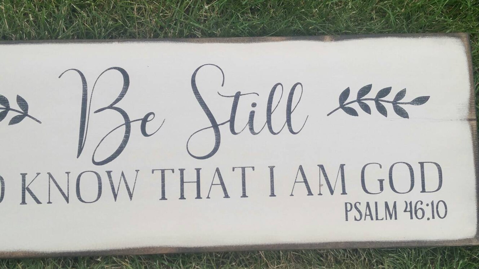 Be Still and Know That I Am God Sign, Rustic Wood Christian Sign, Psalm ...