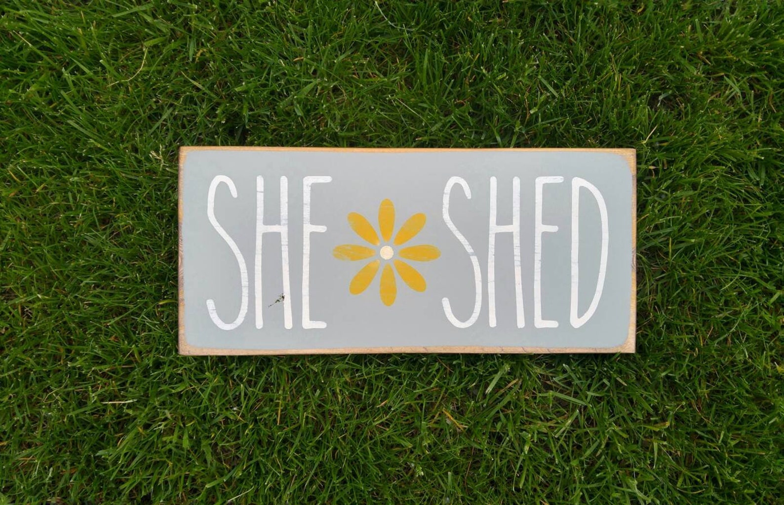 She Shed Sign Flower Garden Shed Signs Rustic Wood Yard Art - Etsy