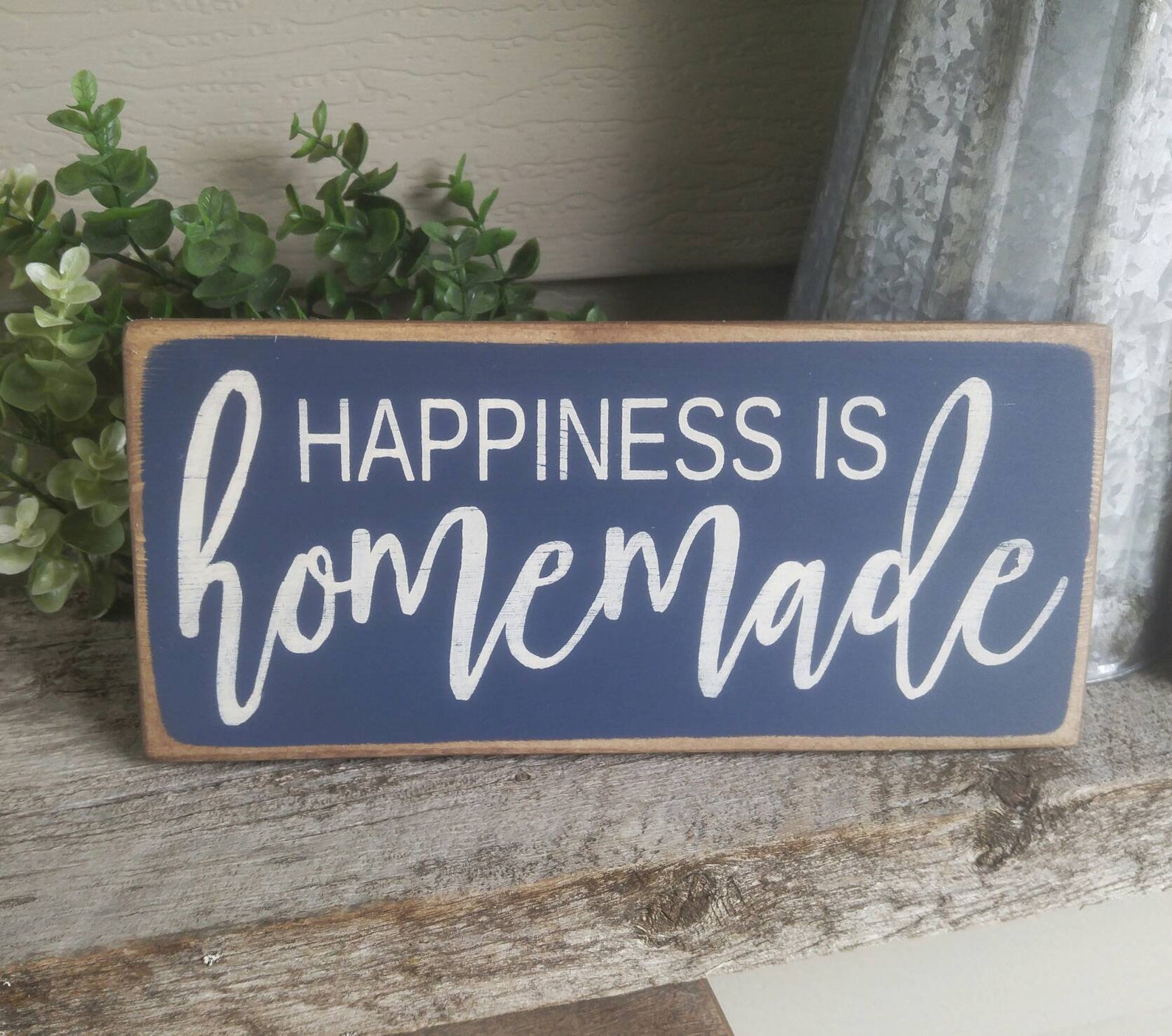 Happiness is Homemade Sign, Rustic Kitchen Wall Sign, Happy Home Sign ...