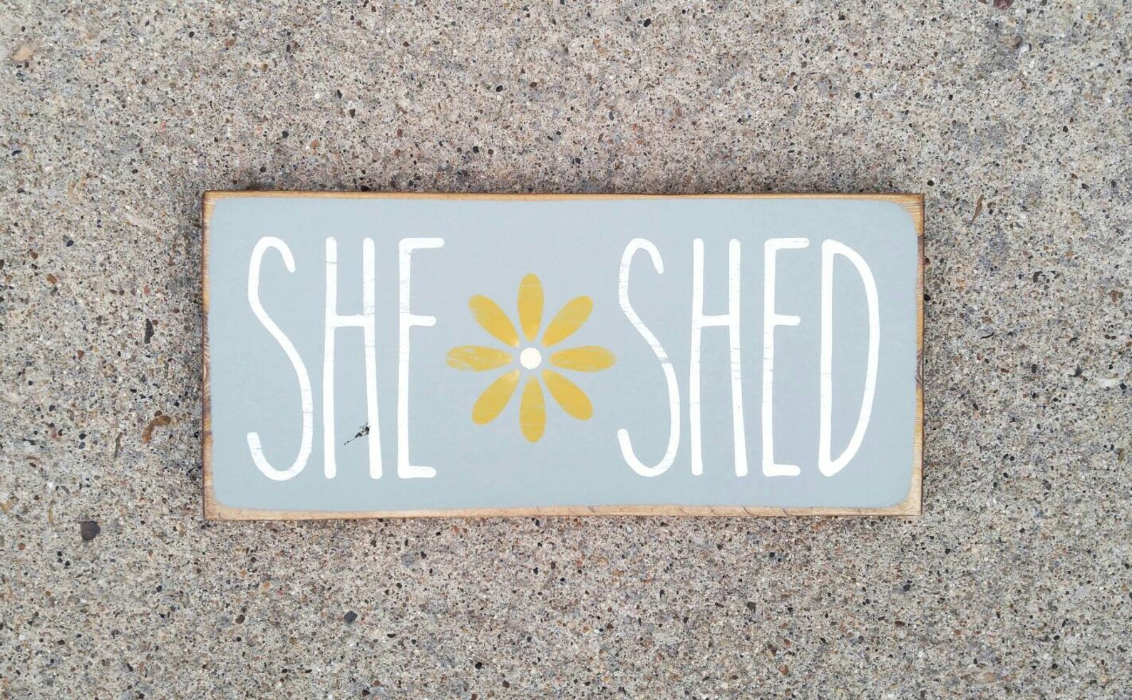 She Shed Sign Flower Garden Shed Signs Rustic Wood Yard Art - Etsy