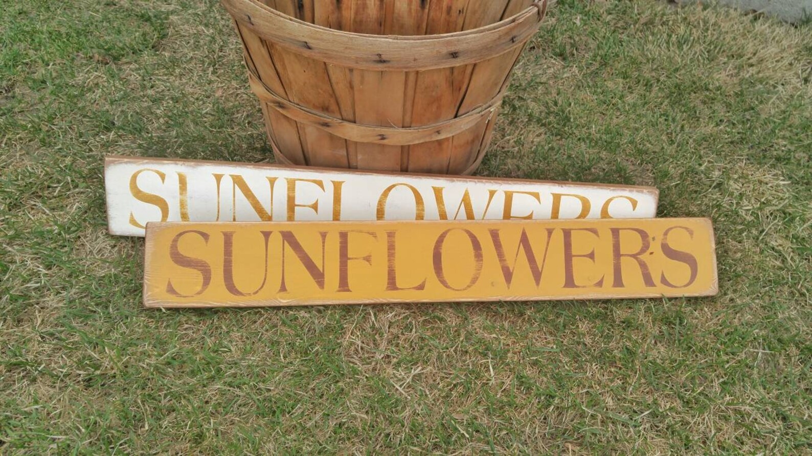 Sunflowers Sign Primitive Sunflower Sign Flower Garden - Etsy