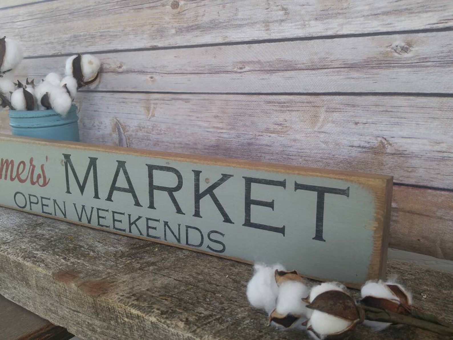 Farmer's Market Sign Farmhouse Wall Decor Rustic Wood - Etsy