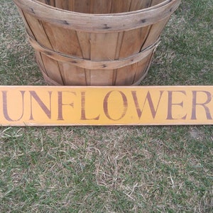 Sunflowers Sign, Primitive Sunflower Sign, Flower Garden Decor, Wooden ...