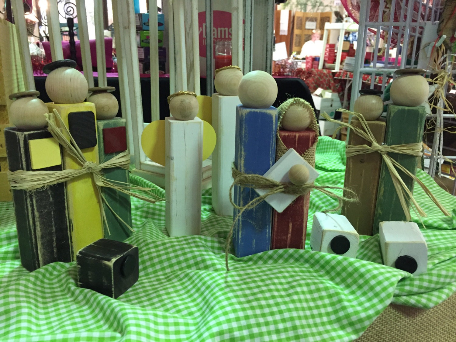 Wood Block Nativity Scene - Etsy