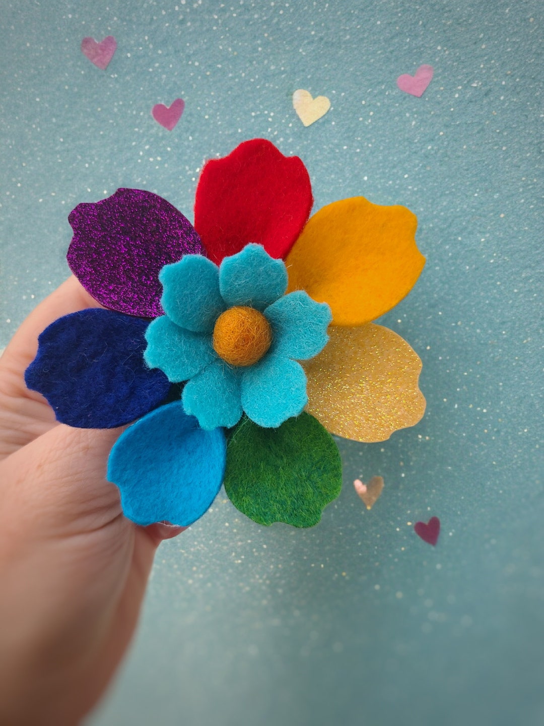 Pride Felt Flower Brooch/pin, Love is Love, Rainbow - Etsy