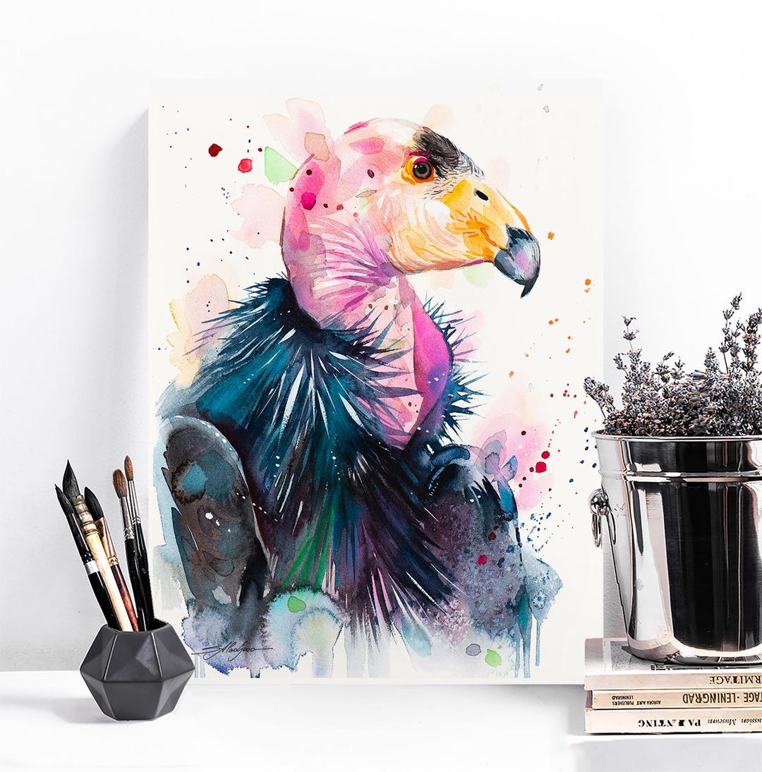 California Condor Watercolor Painting Print by Slaveika Aladjova ...