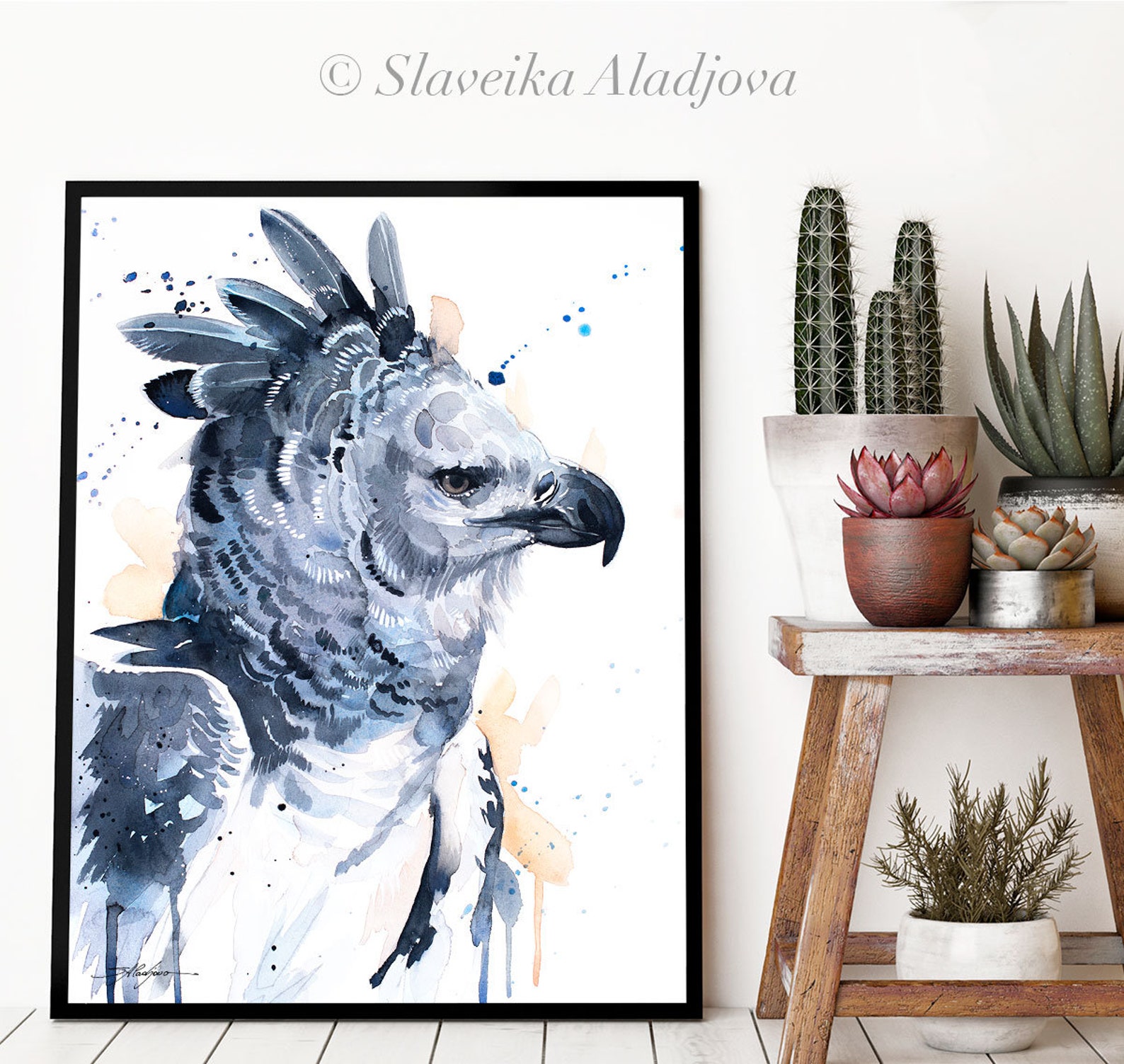 Harpy Eagle Watercolor Painting Print by Slaveika Aladjova - Etsy Canada