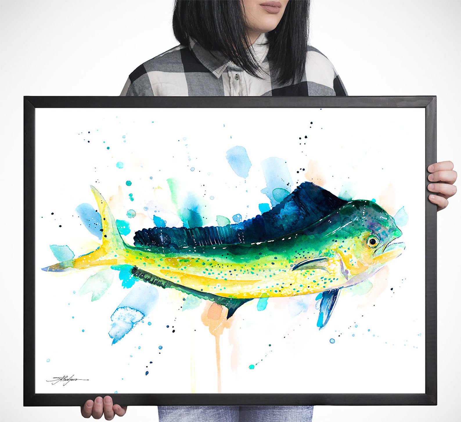 Mahi Mahi, Dolphin Fish, Dorado Limited Edition Watercolor Art Print by ...