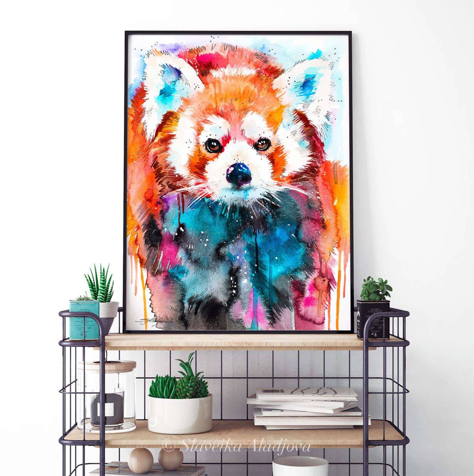 Red Panda Watercolor Painting Print by Slaveika Aladjova Art - Etsy UK